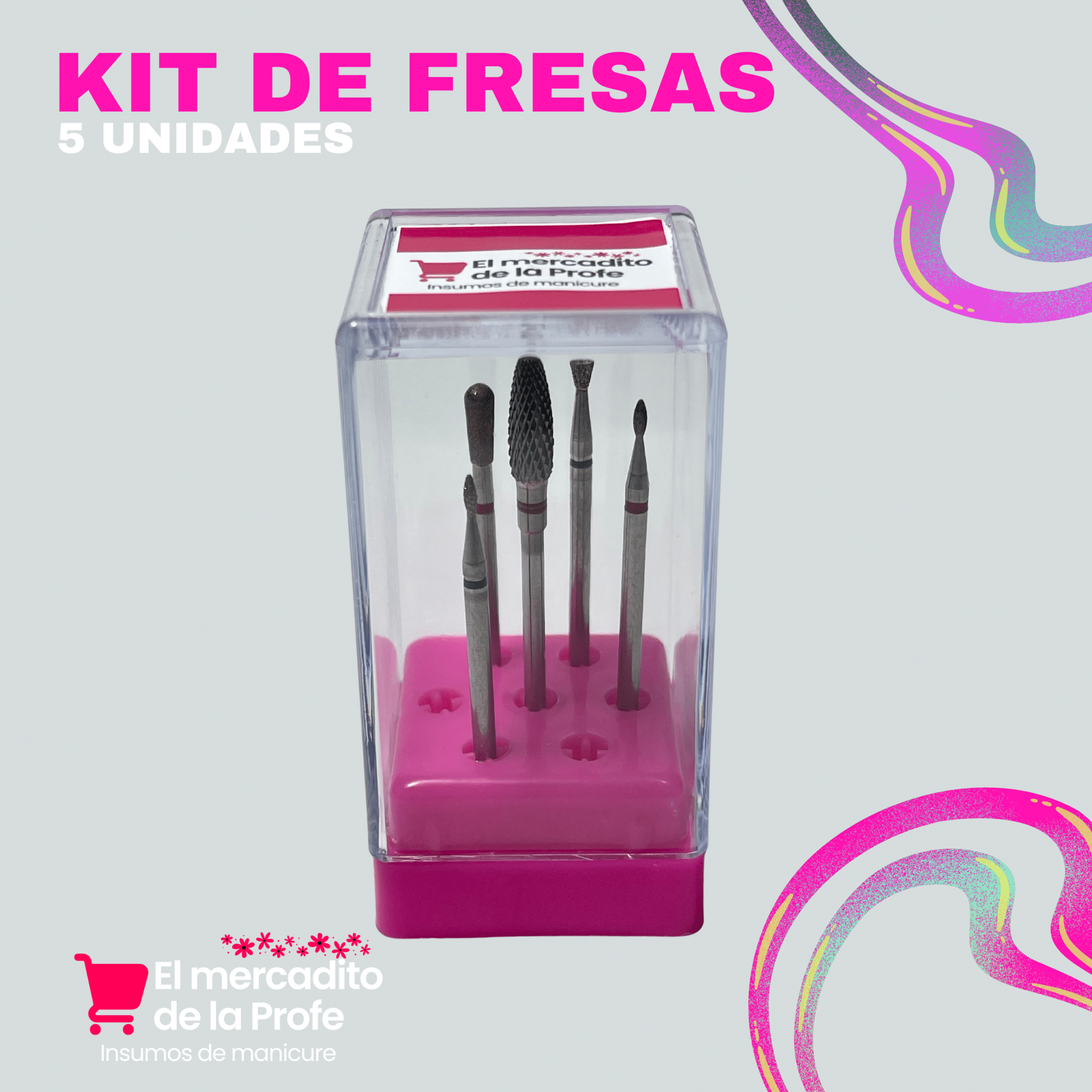Kit de 5 fresas - La Profe Manicurista